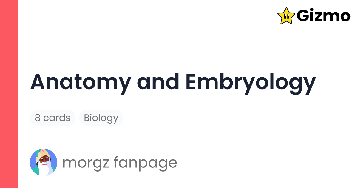 Anatomy and Embryology | Flashcards
