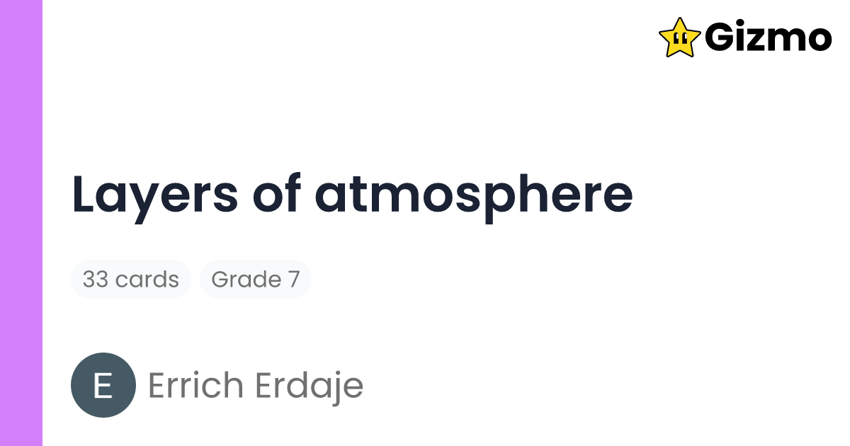 Layers Of Atmosphere | Flashcards