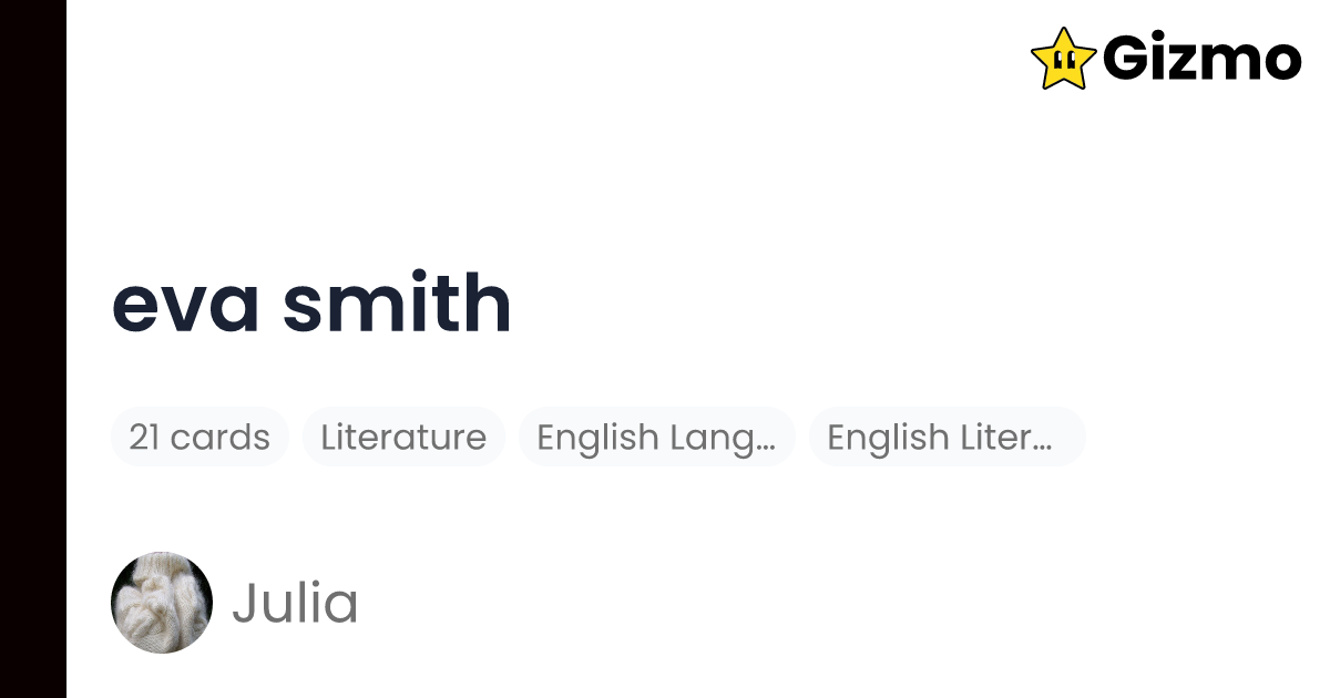 Eva Smith | Flashcards