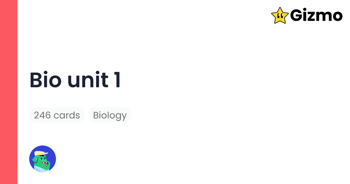 Bio Unit 1 | Flashcards