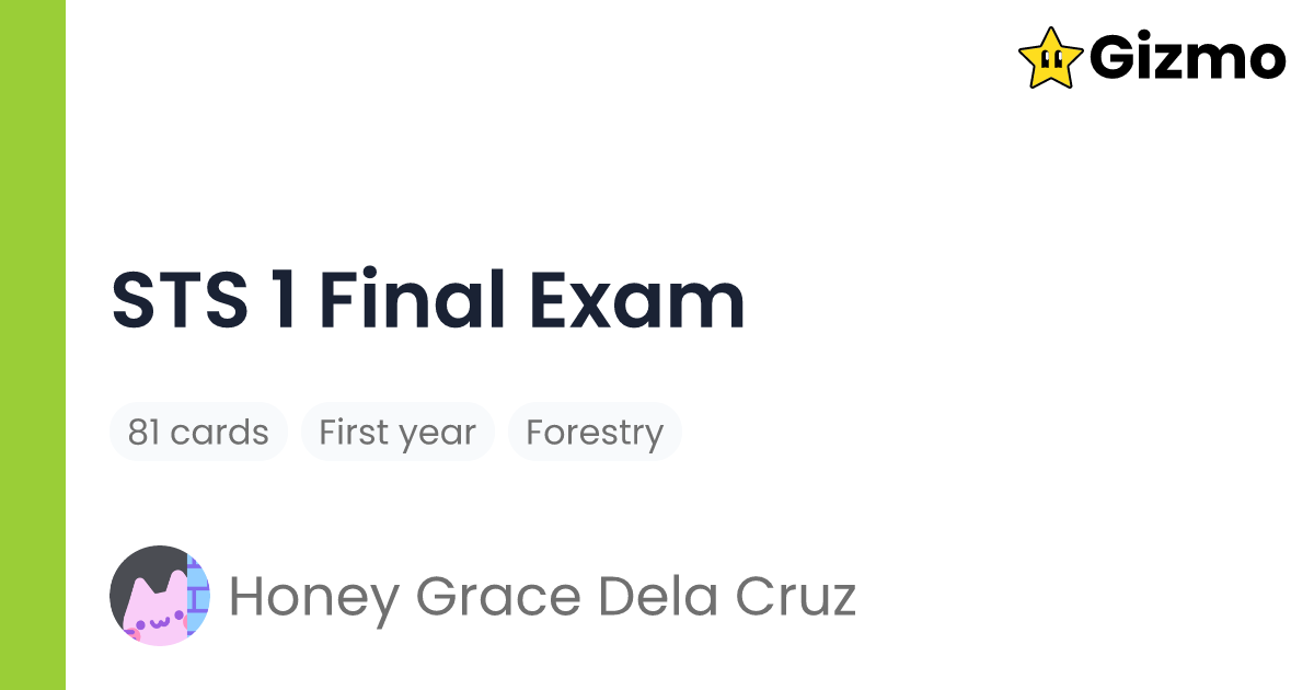 Sts 1 Final Exam | Flashcards
