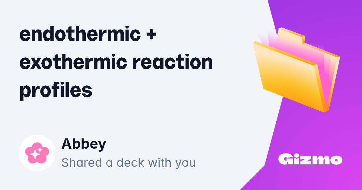 Endothermic + Exothermic Reaction Profiles | Flashcards