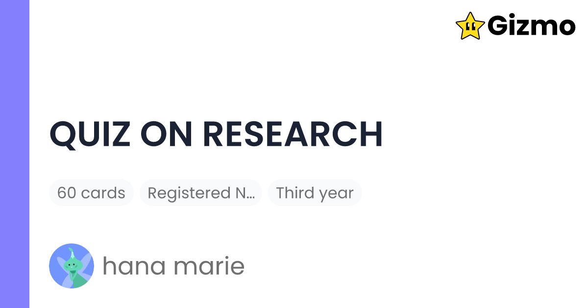 Quiz on Research | Flashcards
