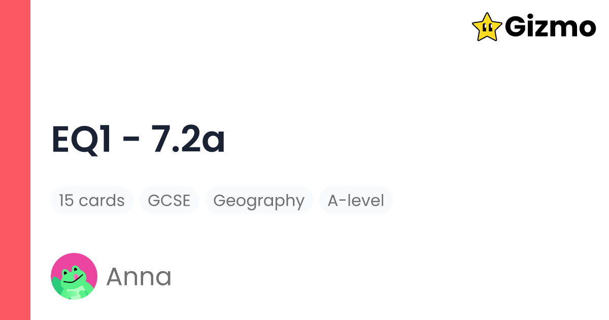 Eq1 - 7.2a | Flashcards