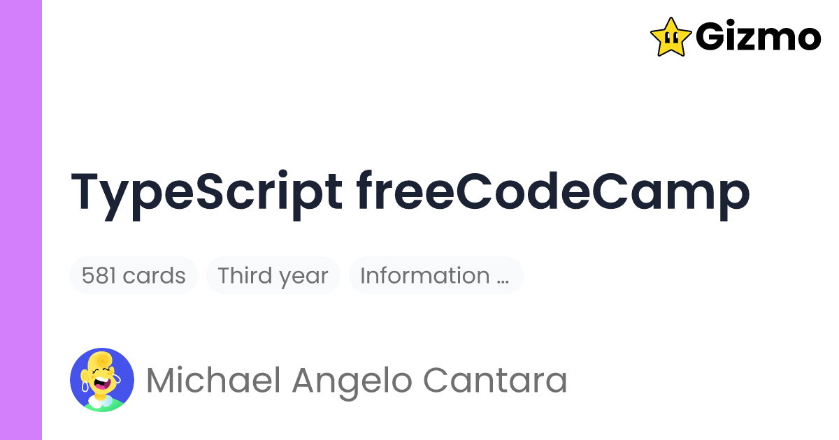 Typescript Freecodecamp | Flashcards