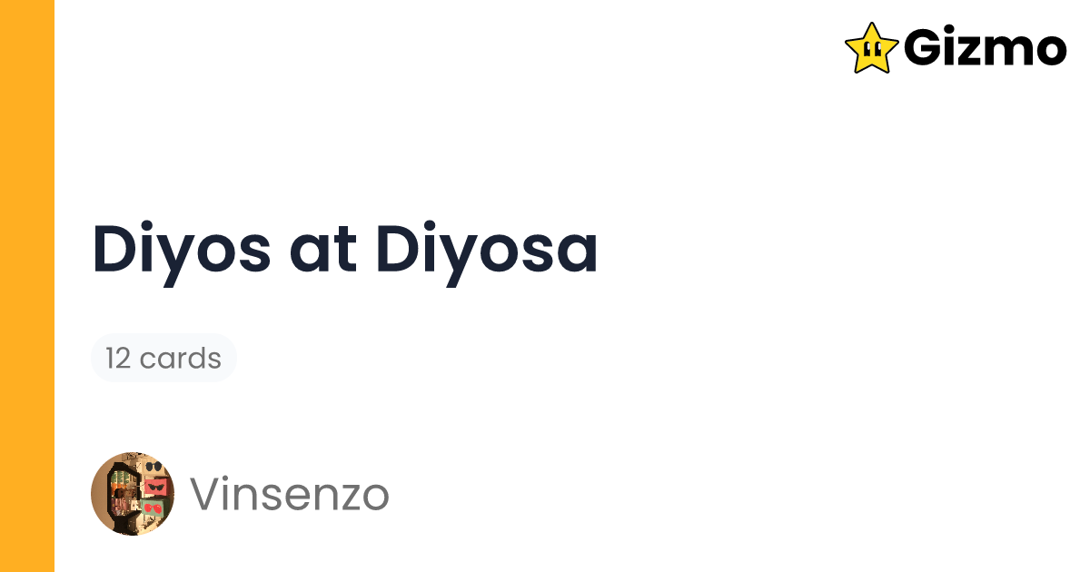 Diyos at Diyosa | Flashcards