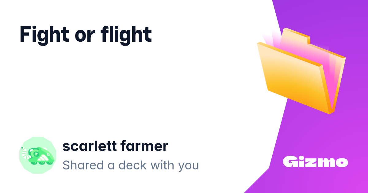Fight or Flight | Flashcards