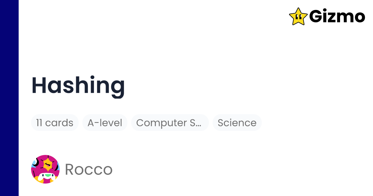Hashing | Flashcards