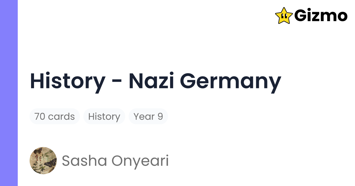 History - Nazi Germany | Flashcards