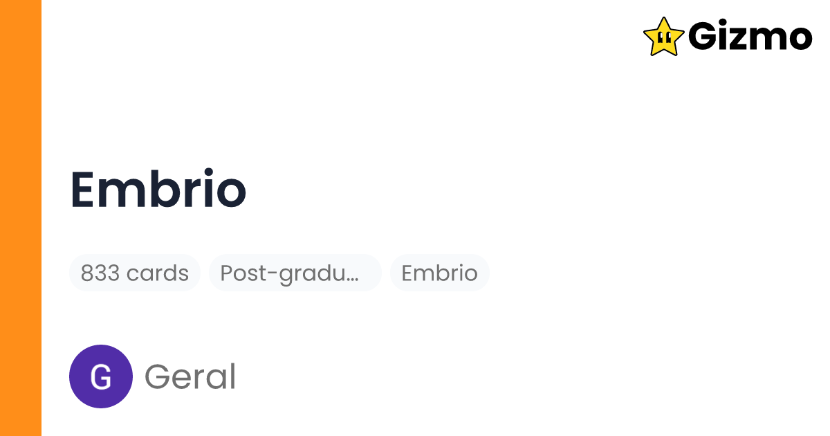 Embrio | Flashcards