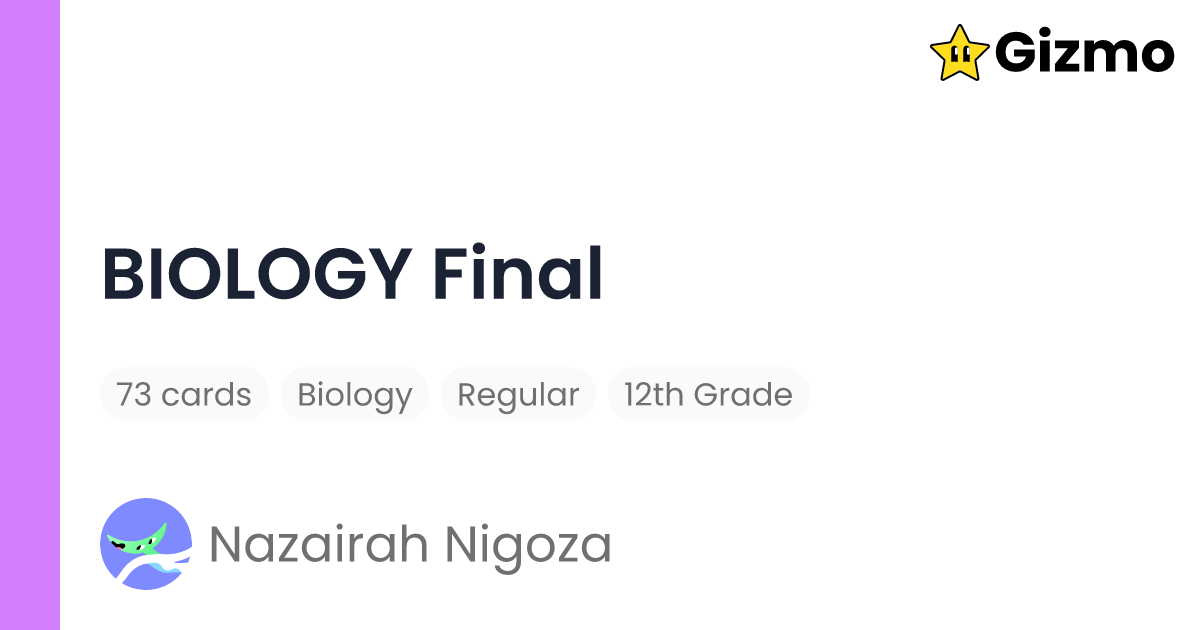 Biology Final | Flashcards