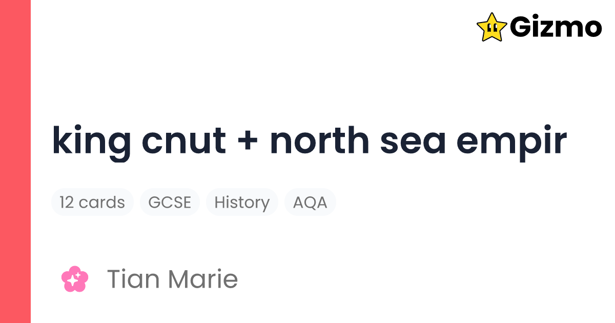 King Cnut + North Sea Empir | Flashcards