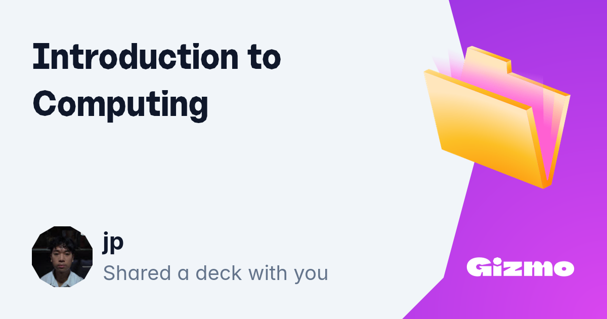 Introduction to Computing | Flashcards