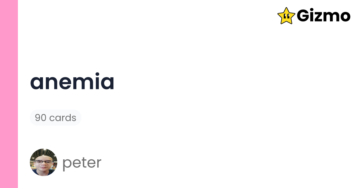 Anemia | Flashcards