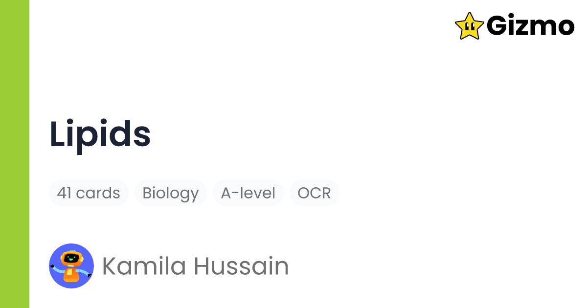 Lipids | Flashcards