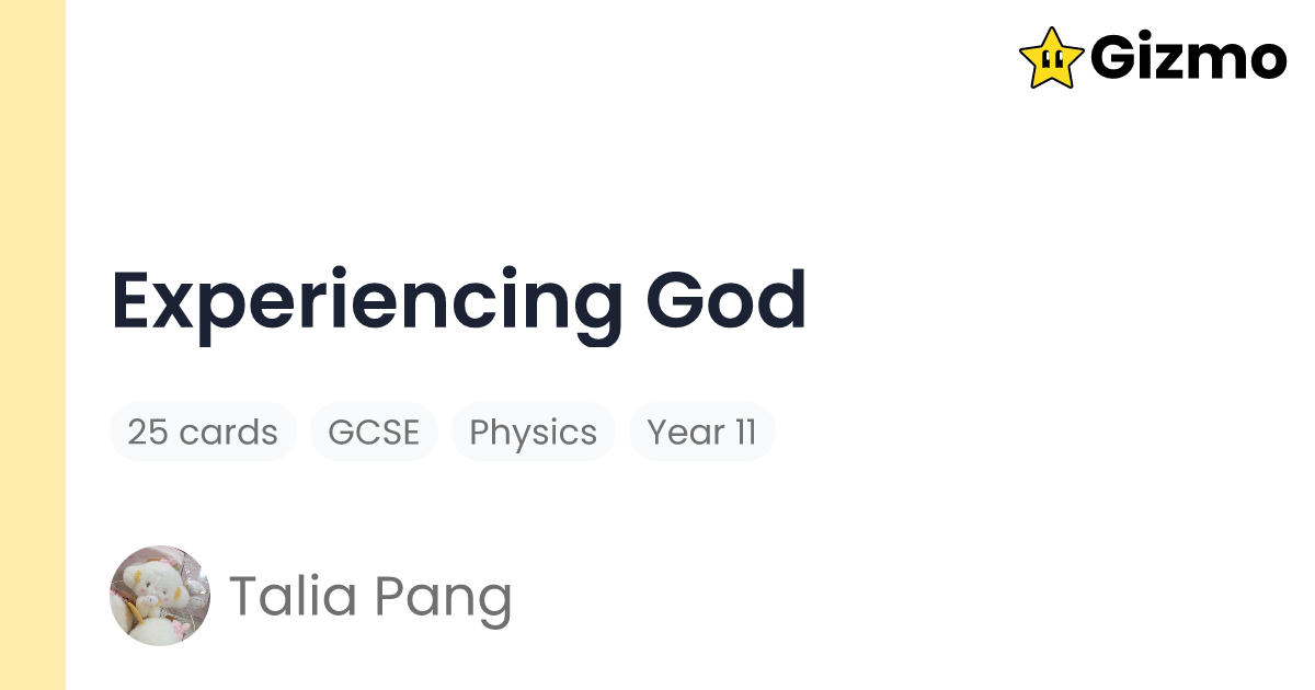 Experiencing God | Flashcards