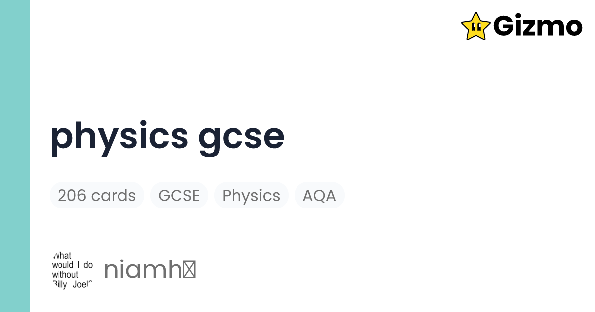 Physics Gcse | Flashcards