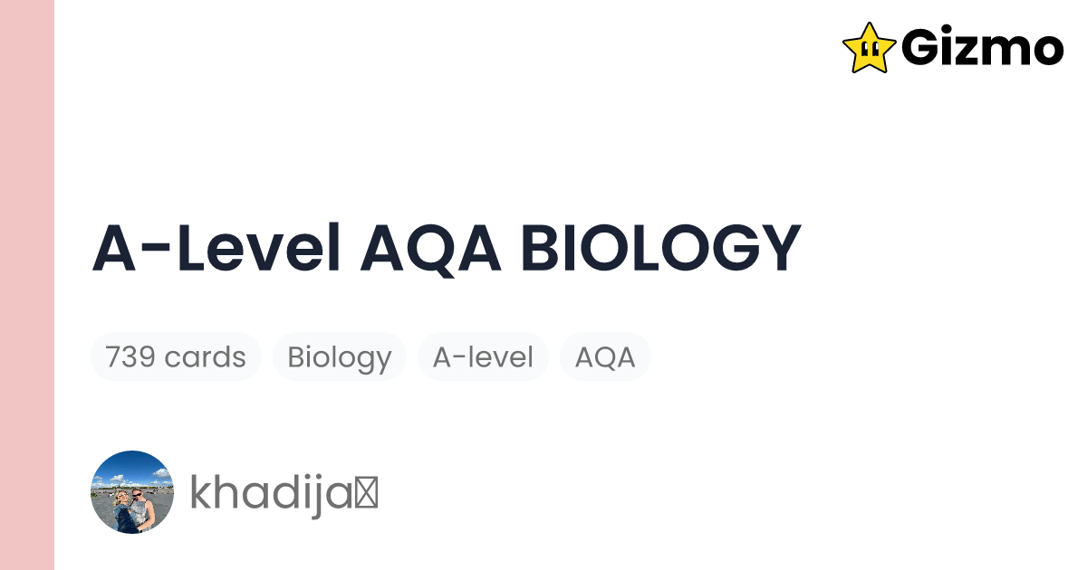 A-level Aqa Biology | Flashcards