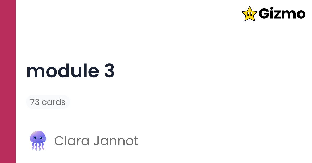 Module 3 | Flashcards