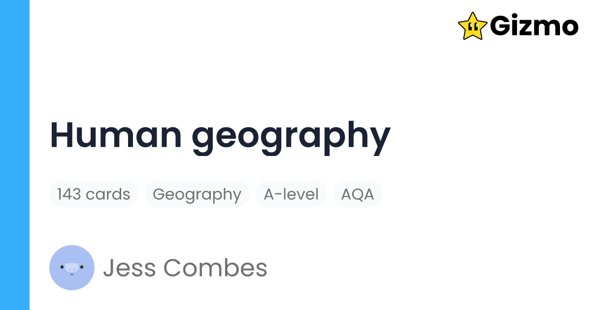Human Geography | Flashcards