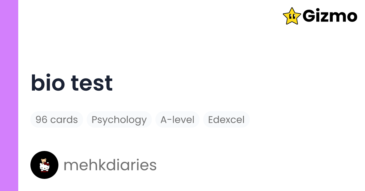 Bio Test | Flashcards