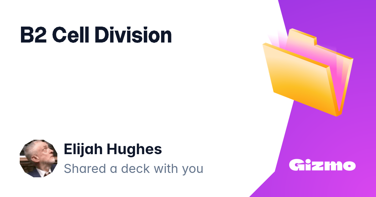 B2 Cell Division | Flashcards