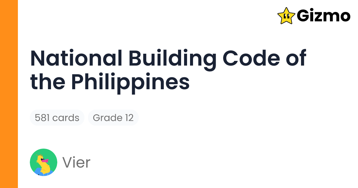 National Building Code Of the Philippines | Flashcards