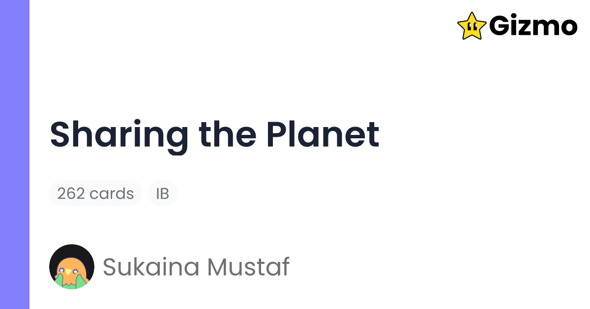 Sharing the Planet | Flashcards