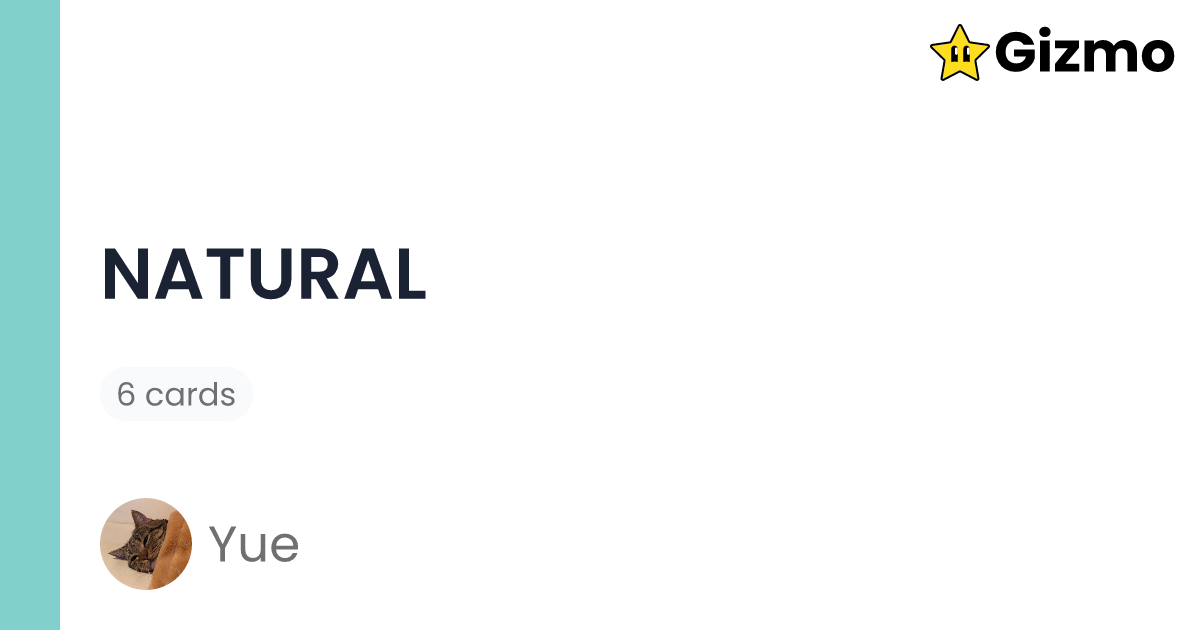 Natural | Flashcards