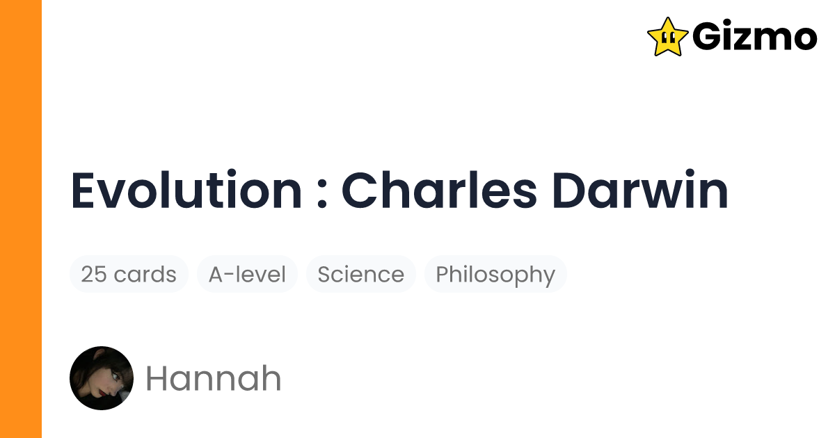 Evolution : Charles Darwin | Flashcards