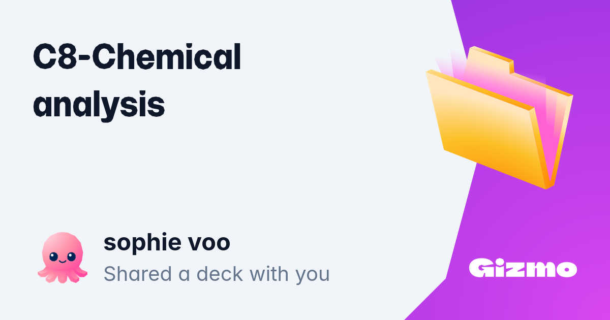 C8-chemical Analysis | Flashcards