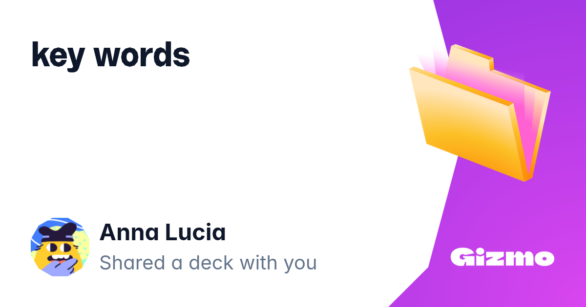Key Words | Flashcards