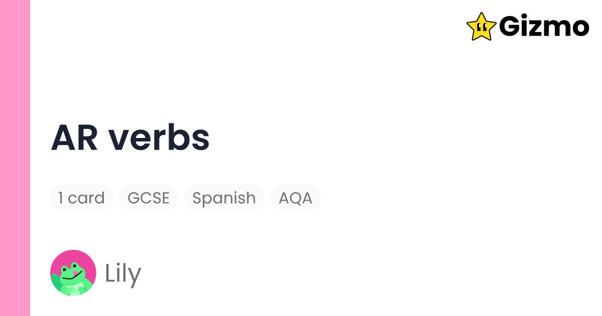 Ar Verbs | Flashcards