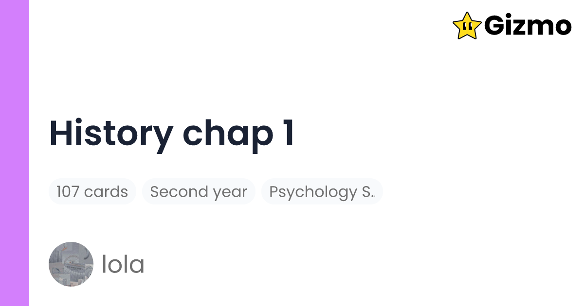 History Chap 1 | Flashcards