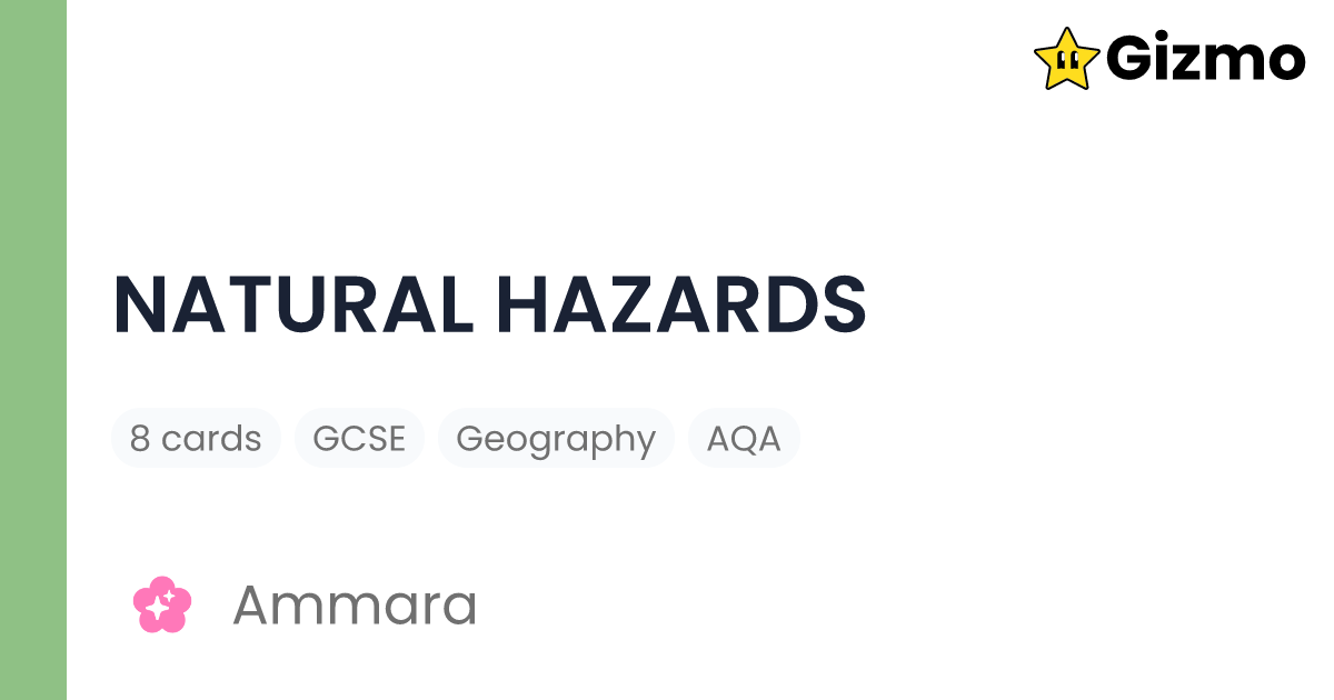 Natural Hazards | Flashcards