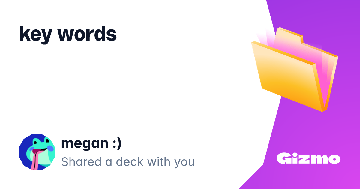 Key Words | Flashcards