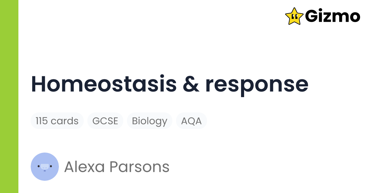 Homeostasis & Response | Flashcards
