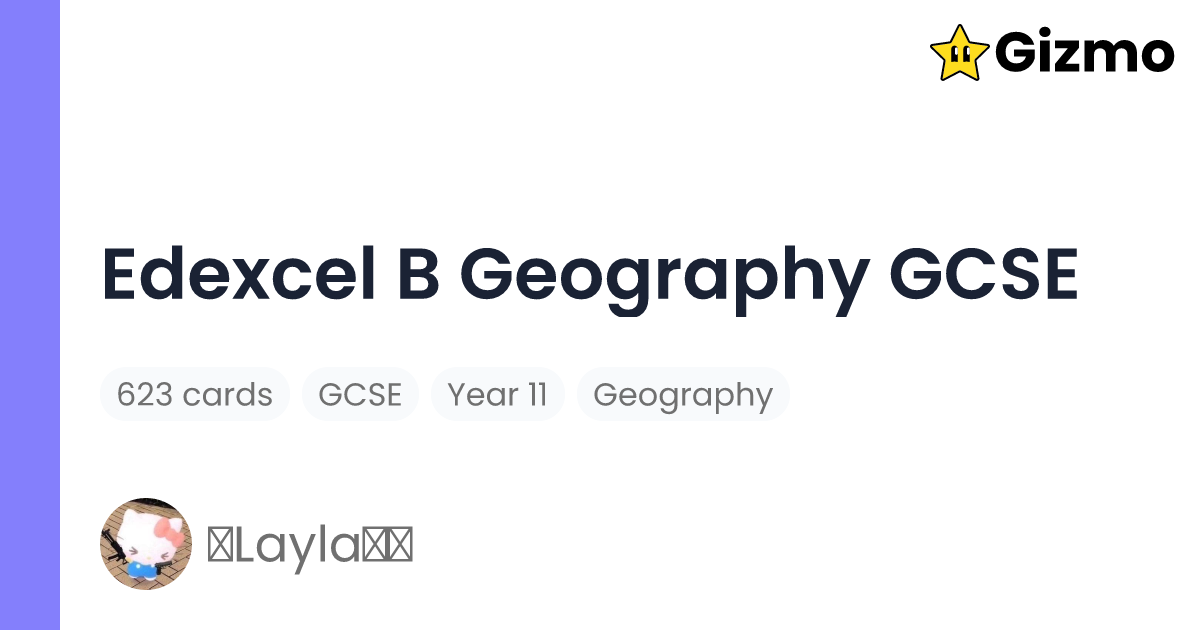 Edexcel B Geography Gcse | Flashcards