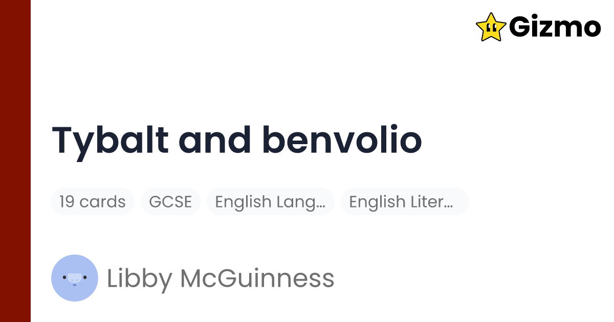 Tybalt and Benvolio | Flashcards