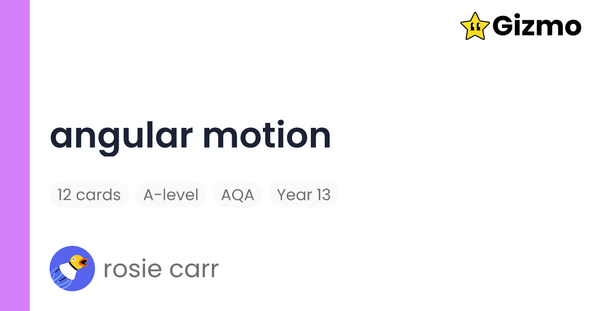 Angular Motion | Flashcards