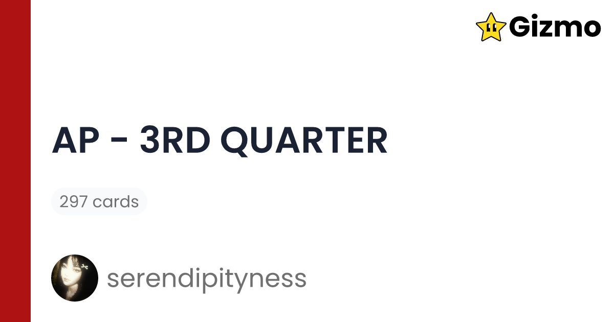 Ap - 3rd Quarter | Flashcards