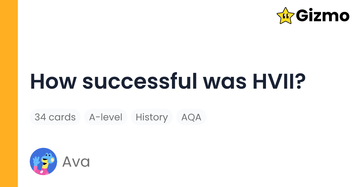 How Successful Was Hvii? | Flashcards
