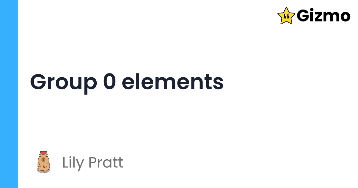 Group 0 Elements | Flashcards