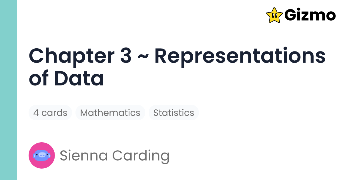 Chapter 3 ~ Representations Of Data | Flashcards
