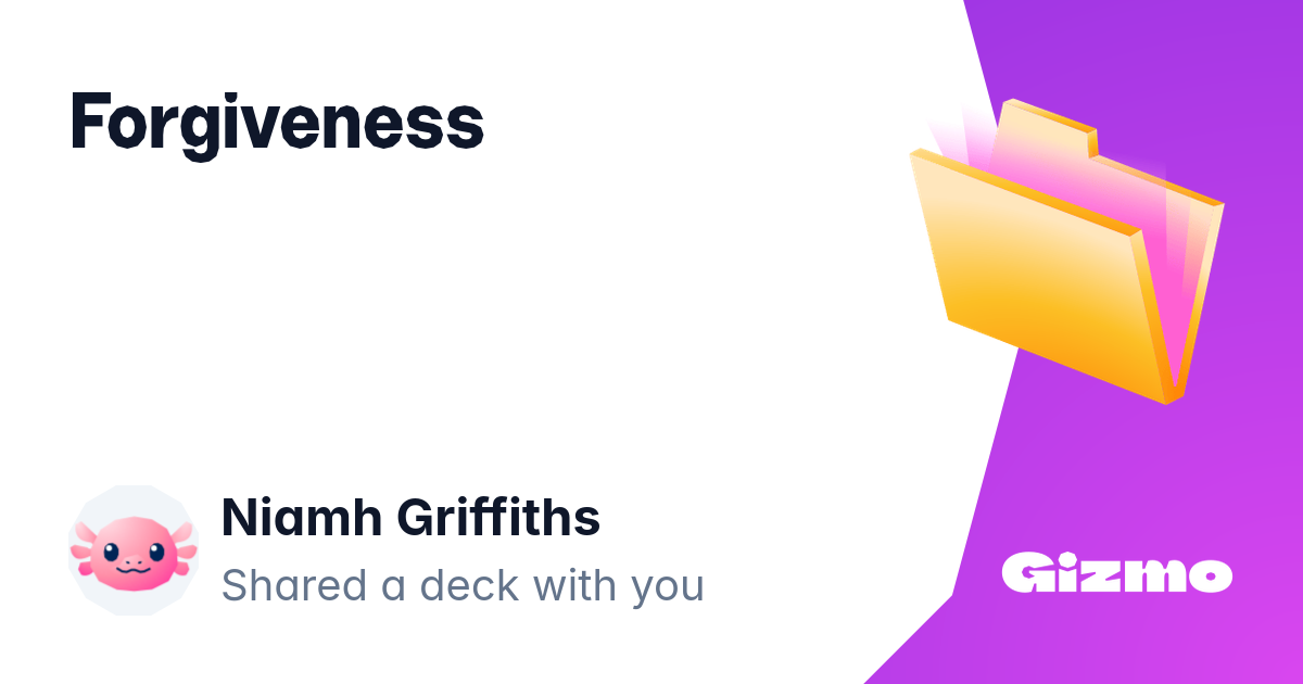 Forgiveness | Flashcards
