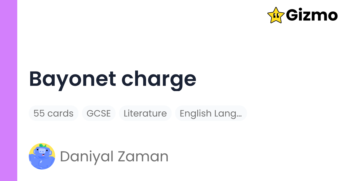 Bayonet Charge | Flashcards