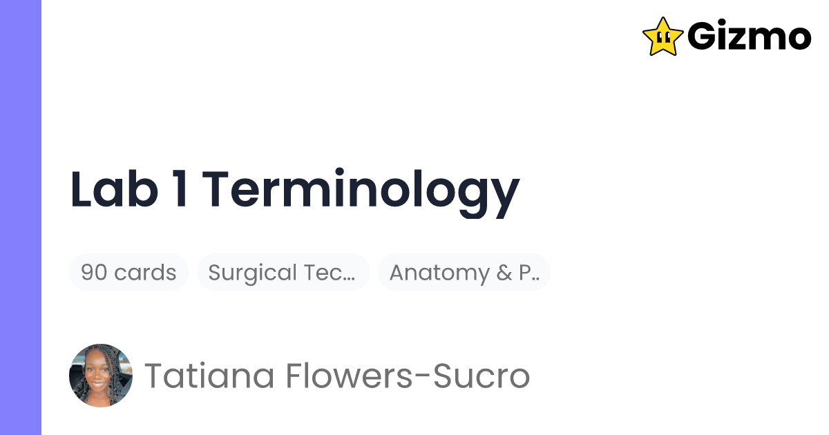 Lab 1 Terminology | Flashcards