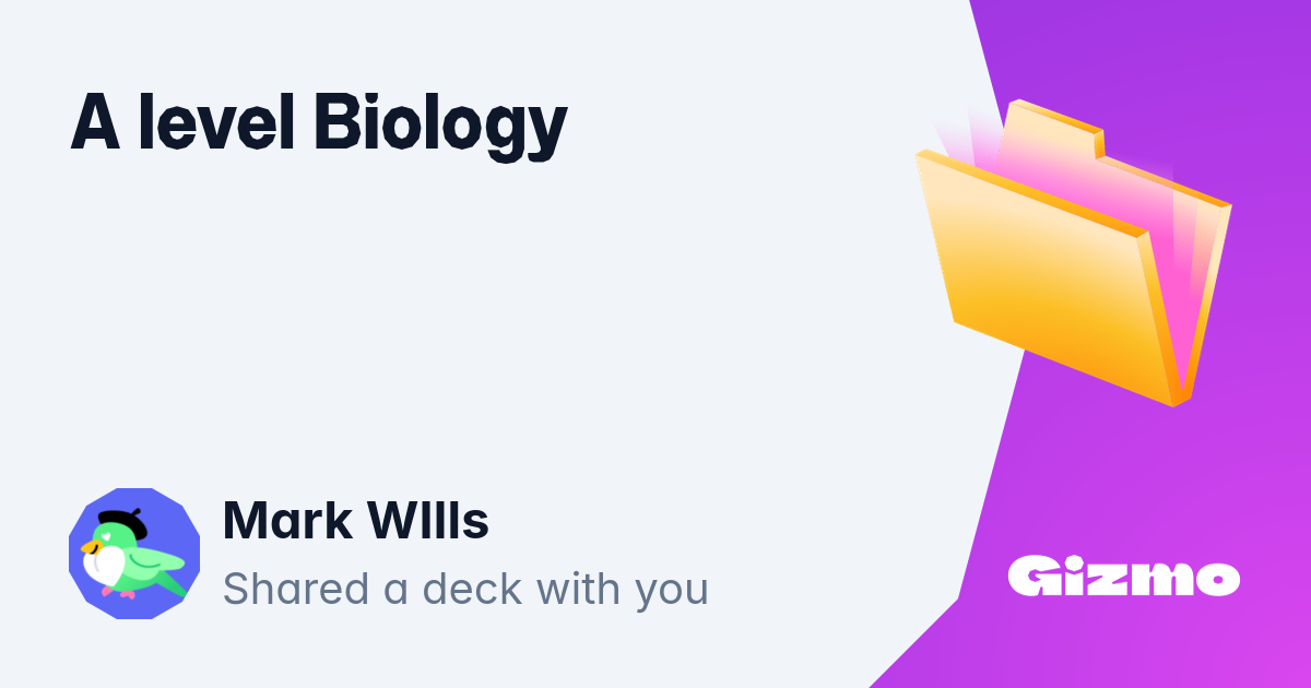 A Level Biology | Flashcards