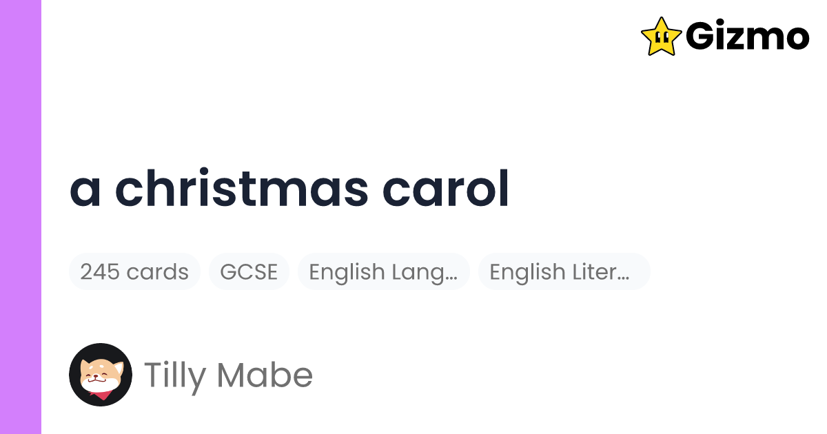 A Christmas Carol | Flashcards