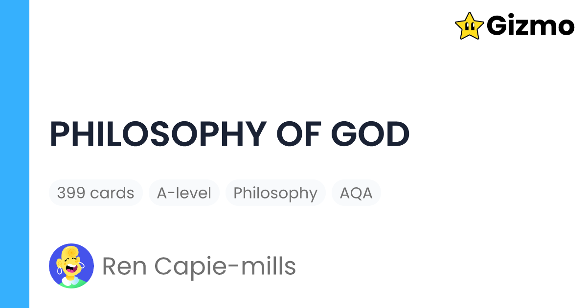 Philosophy Of God | Flashcards